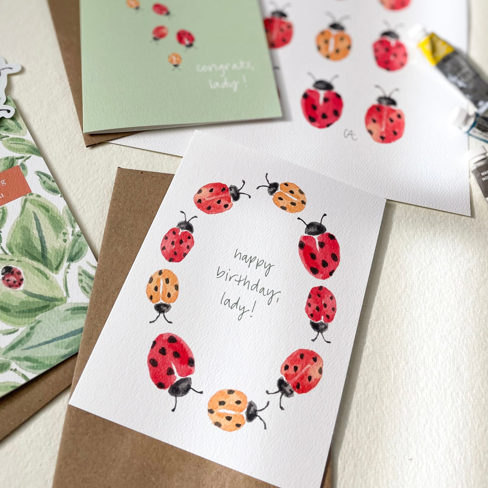 Happy Birthday Lady Greeting Card – ByCarolineAnn