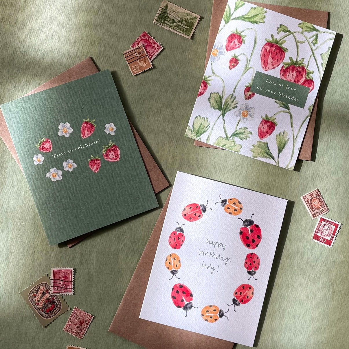 Happy Birthday Lady Greeting Card – ByCarolineAnn