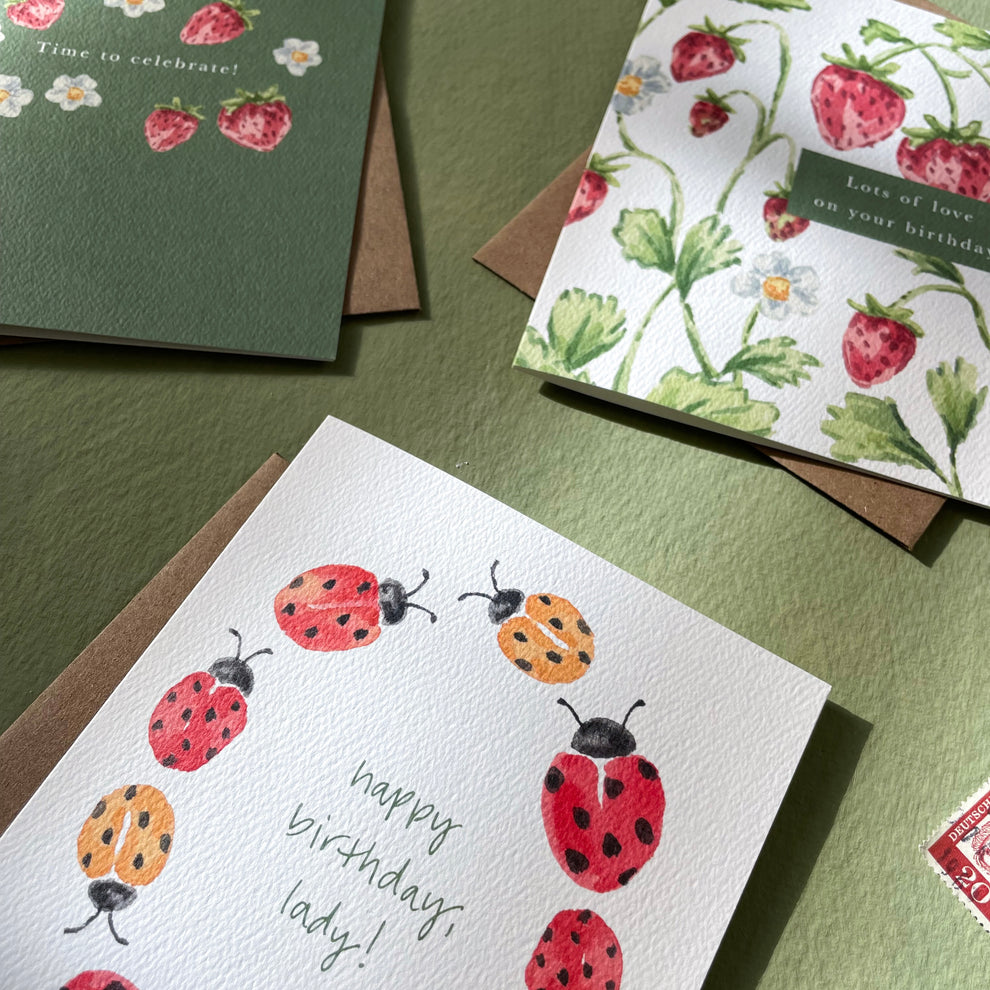 Happy Birthday Lady Greeting Card – ByCarolineAnn